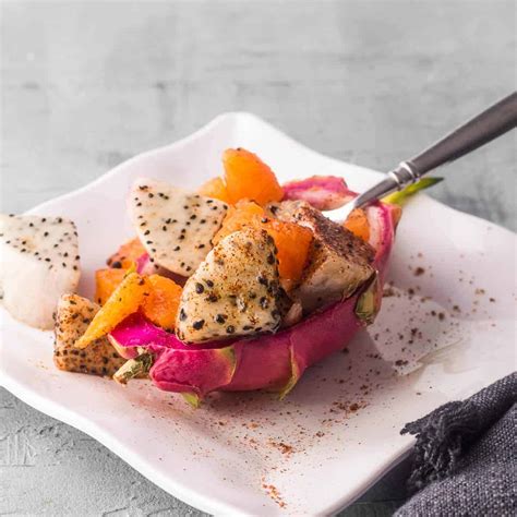 Dragon Fruit Salad With Tajín • Beyond Mere Sustenance