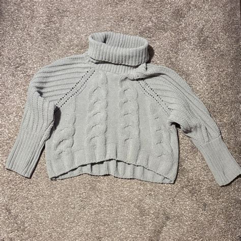 Moon And Madison Sweaters Moon Madison Light Gray Cable Knit
