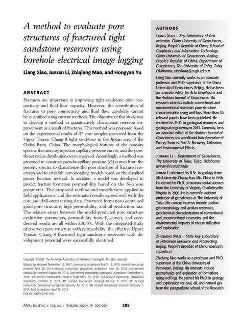 Pdf A Method To Evaluate Pore Structures Of Fractured Tight Sandstone