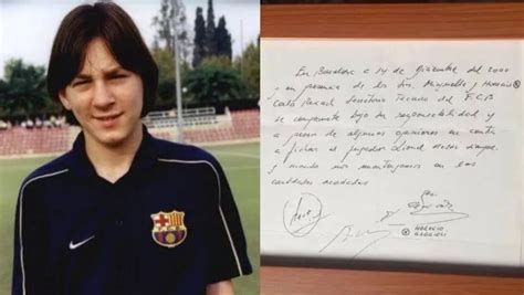 Se Subasta La Servilleta Donde Lionel Messi Firmó Su Primer Contrato