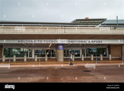 Welcome To Tucson International Airport Written On Building Stock
