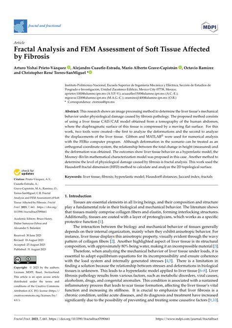 Pdf Fractal Analysis And Fem Assessment Of Soft Tissue Affected By Fibrosis