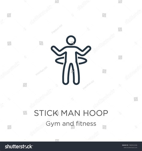 Stick Man Hoop Icon Thin Linear Stock Vector Royalty Free 1580922496