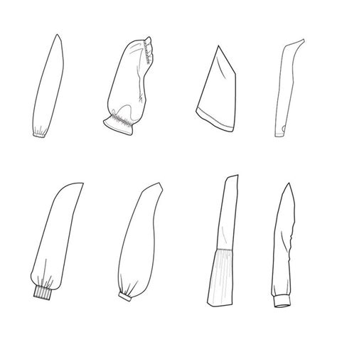 Sleeves For Women Fashion Flats Technical Drawings Fashion Cad