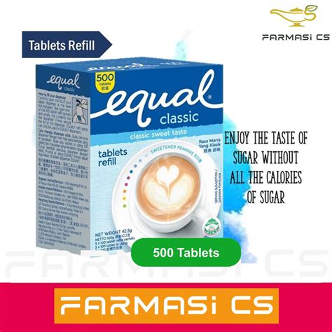 Equal Classic Sweet Taste Tablets Refill 500 Tablets Exp062027