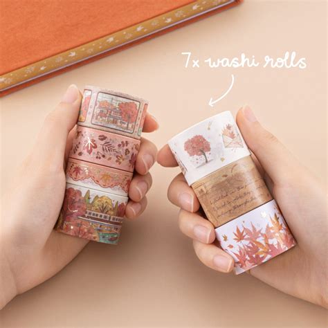 Tsuki ‘maple Journey Washi Tape Set ☾ Notebooktherapy