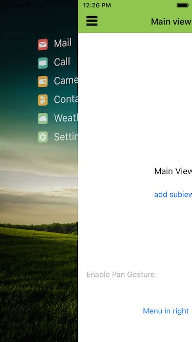 Github Hunk Slidemenu D A Small Class For Lateral Menu With D Effect