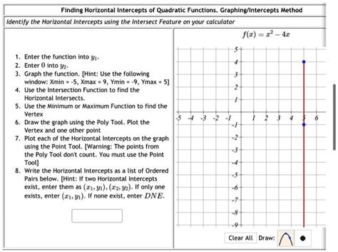 Solved Finding Horizontal Intercepts Of Quadratic Functions Graphing