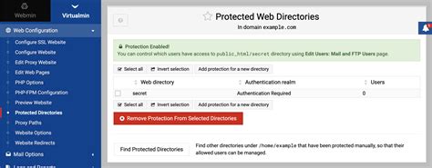 How To Password Protect A Directory Virtualmin — Open Source Web