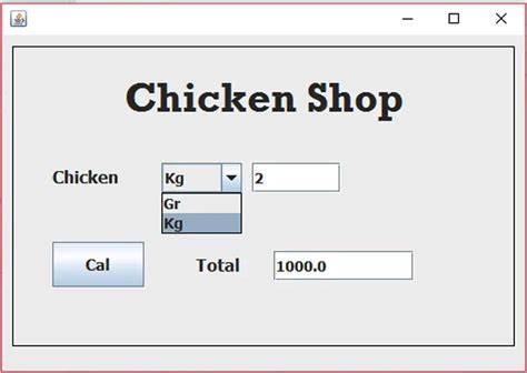 Chicken Shop Inventory Management Using Java Tutusfunny