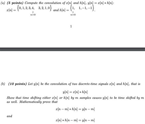 solved a 5 points compute the convolution of x[n] and