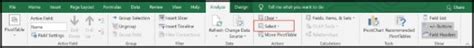 Deleting And Resetting Pivot Tables In Excel
