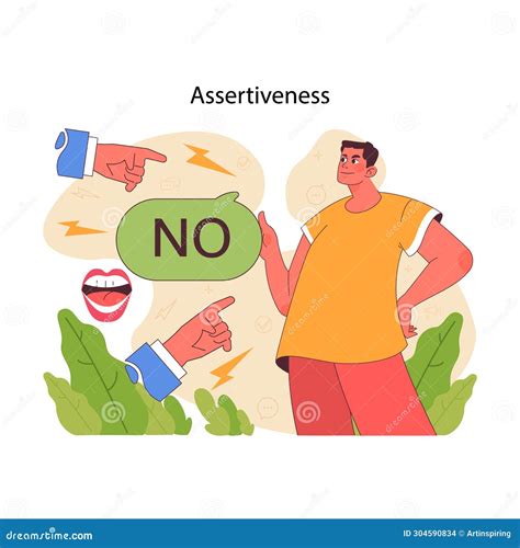Assertiveness Concept Flat Vector Illustration