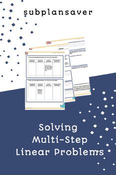 Geometry Solving Multistep Linear Equations By SubPlanSaver TPT