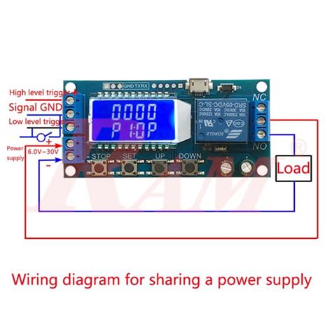 xy lj02 timer relay delay and trigger switch module with lcd ram electronics website