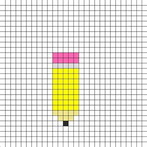 Pencil Perler Bead Pattern Bead Sprites Misc Fuse Bead Patterns