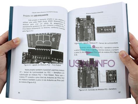 livro arduino simples e divertido com 40 projetos usinainfo