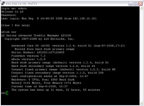 A10 Networks Product Features Ax Series Web Gui And Command Line