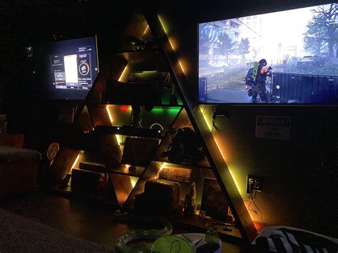 Fiancé And Is Gaming Set Up Tri Force Triangle Built By Us 🙃 Rgaming