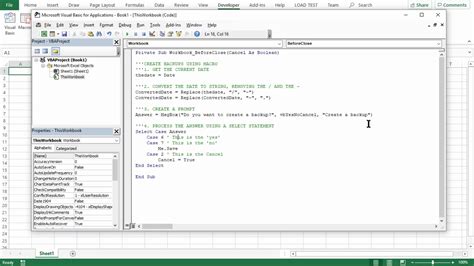 Macro Excel Creating Backups Youtube