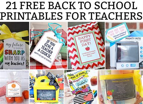Free Back To School Printables For Teachers