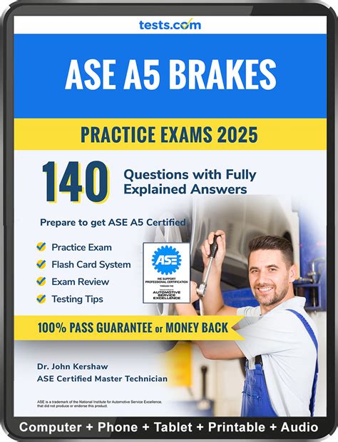 Ase A5 Brakes Practice Test Kit