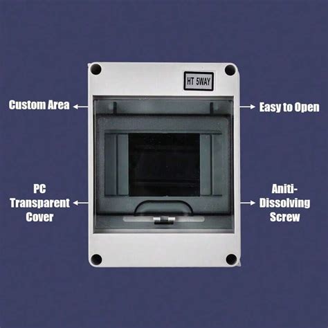 5 Way Weatherproof Fuse Box Unit Garage Consumer Enclosure 2 Mcb 16 40a 30ma Rcd Shein Usa