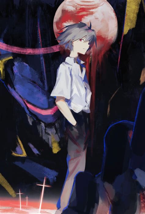 Nagisa Kaworu And Eva Neon Genesis Evangelion Drawn By Ife Danbooru