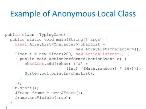 Ppt Nested Classes And Event Handling Powerpoint Presentation Free
