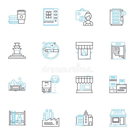 Intelligent Cities Linear Icons Set Innovation Connectivity Sustainability Efficiency