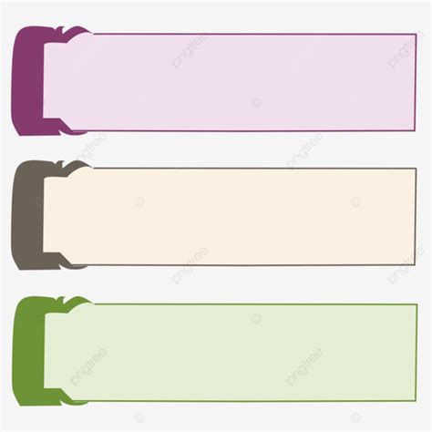 Text Box Border Frame Colorful Aesthetic Elements Icon Illustration PNG Transparent Clipart