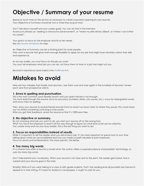 Resume Summary Examples Resume Objective Summary Examples Writing Services Photo General
