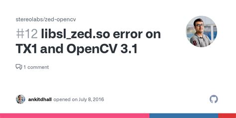 Libsl Zed So Error On Tx And Opencv Issue Stereolabs Zed Opencv Github