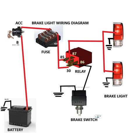 Brake Light Wiring Diagram Car Alternator Trailer Light Wiring