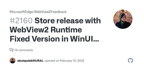 Store Release With Webview2 Runtime Fixed Version In Winui2 App · Issue