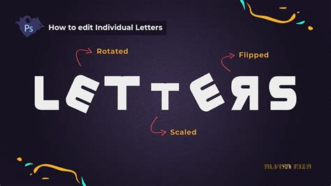 how to rotate flip and scale individual letters in text using adobe photoshop in 2 minutes