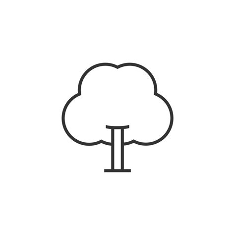 Simple Tree Icon On White Background Vector Art At Vecteezy