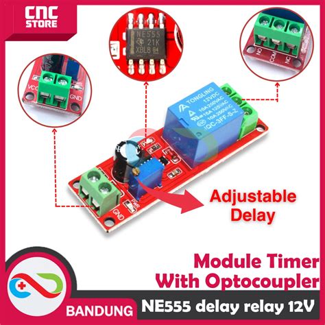 Jual Ne555 Delay Relay 12v Module Timer With Optocoupler Shopee Indonesia