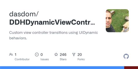Github Dasdomddhdynamicviewcontrollertransitions Custom View Controller Transitions Using