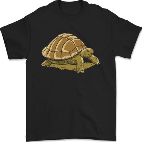 Un T Shirt Pour Homme En Tortue Marron 100 Coton Ebay