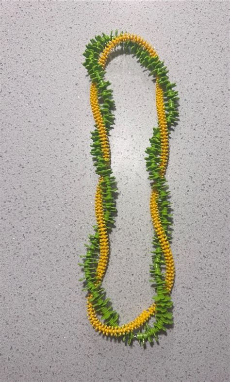 Forever Lei Double Strand Yellow And Light Green Etsy