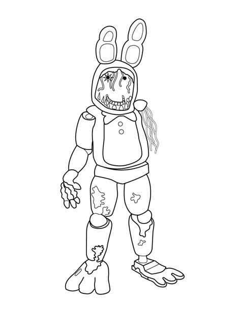 Kolorowanka Rysunek Bonnie Fnaf Pobierz Wydrukuj Lub Pokoloruj Online