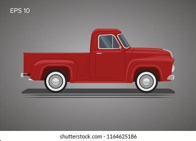 Old Retro Pickup Truck Vector Illustration Stock Vector Royalty Free 1164625186