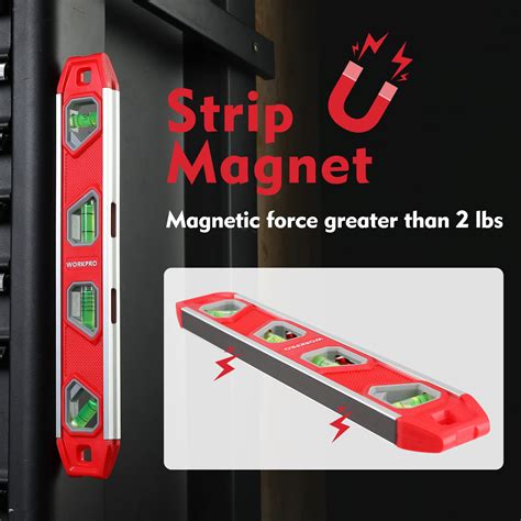 Workpro 12 Inch Torpedo Level Magnetic Small Leveler Tool Plumbing Level
