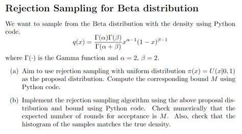 Rejection Sampling For Beta Distributionwe Want To