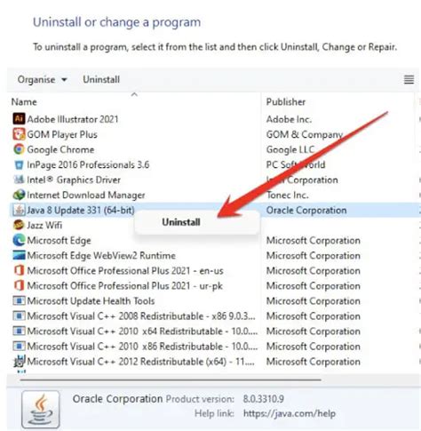 Fix Unable To Install Java There Are Errors In The Following Switches
