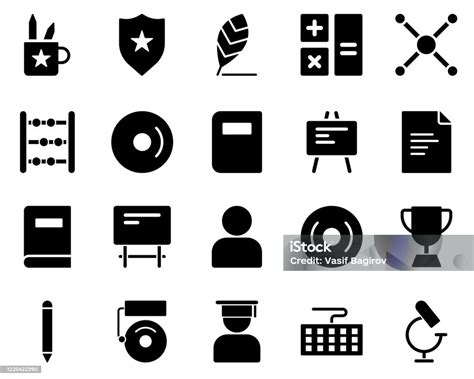 학교 및 교육 아이콘 설정 현미경 간단한 학습 아이콘의 벡터 그림 집합입니다 요소 프리젠 테이션 데모 대학 개체 그룹에 대한 스톡 벡터 아트 및 기타 이미지 Istock