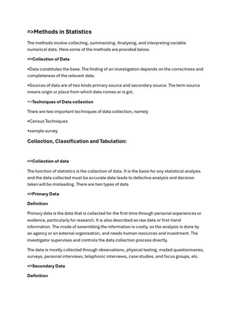 Chapter 1 Notes Pdf Survey Methodology Histogram