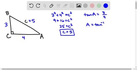 SOLVED In Exercises Solve The Right Triangle Shown In The Figure For All Unknown Sides And