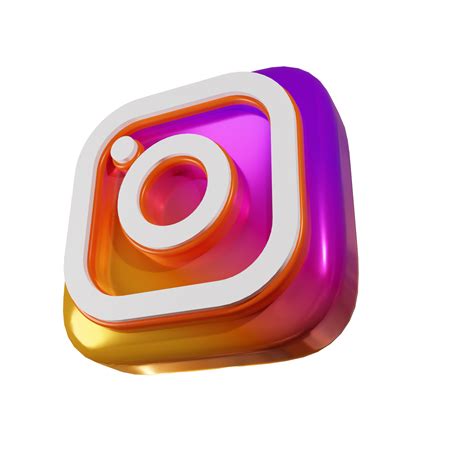 Download The Glossy Instagram 3d Render Icon 9673726 Royalty Free Png